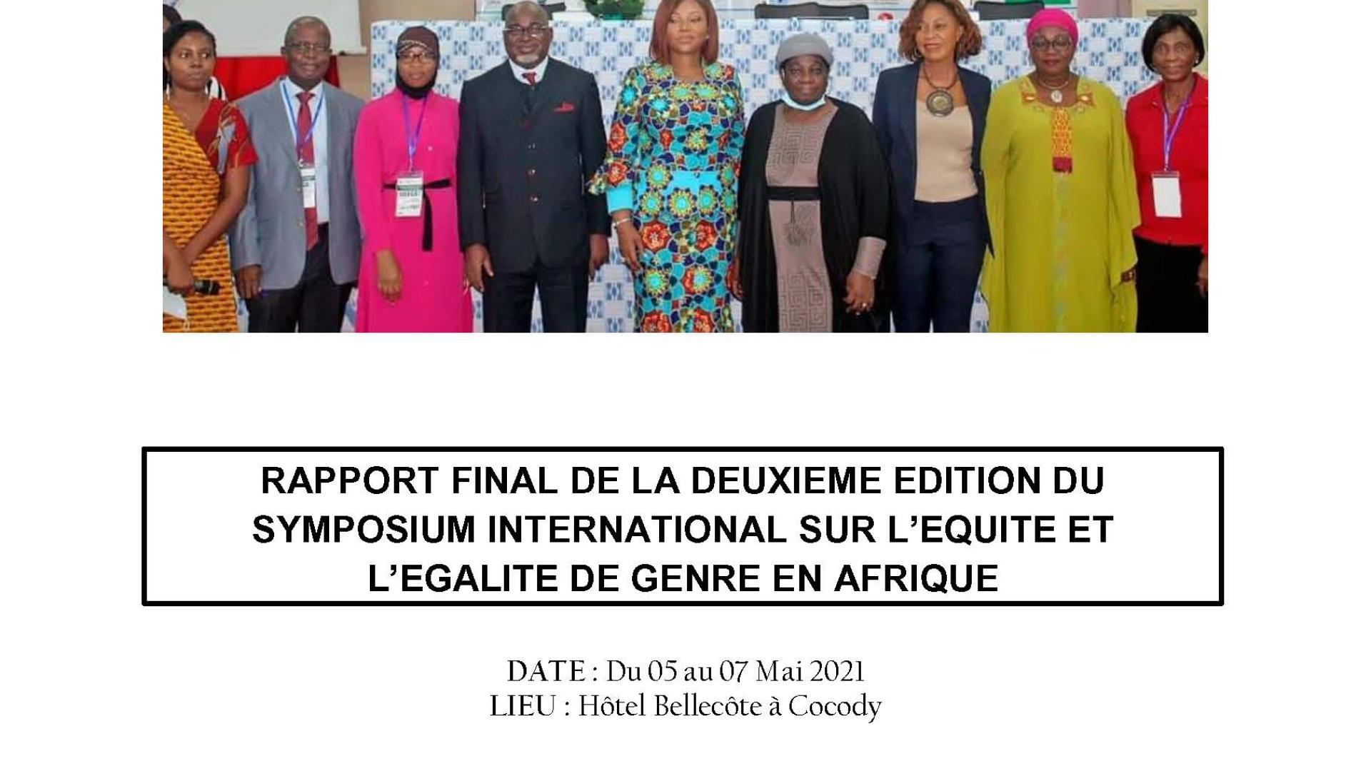 Rapport symposium équité et égalité de genre | Programme De ...