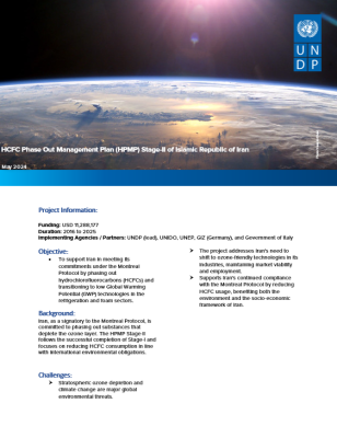 UNDP Iran HPMP Factsheet | United Nations Development Programme
