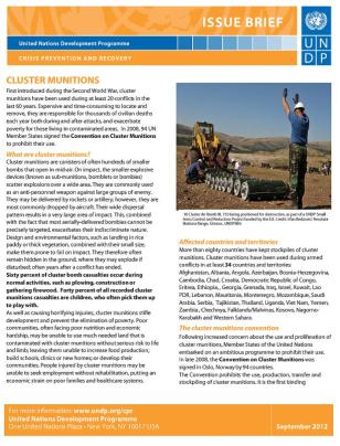 Issue Brief Cluster Munitions | United Nations Development Programme
