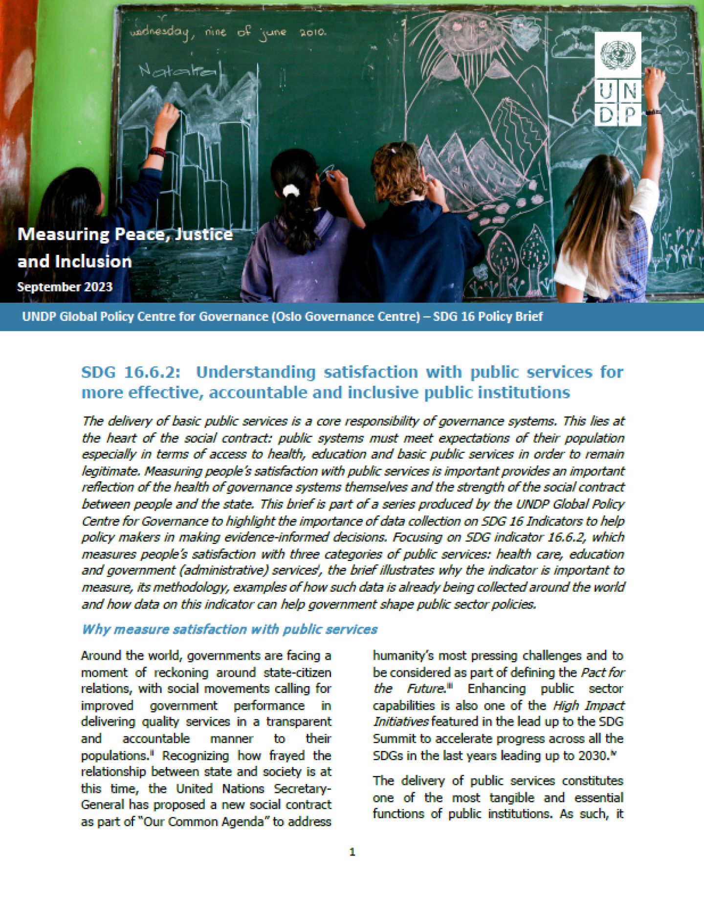 Measuring Peace, Justice and Inclusion: SDG 16.6.2 Understanding ...