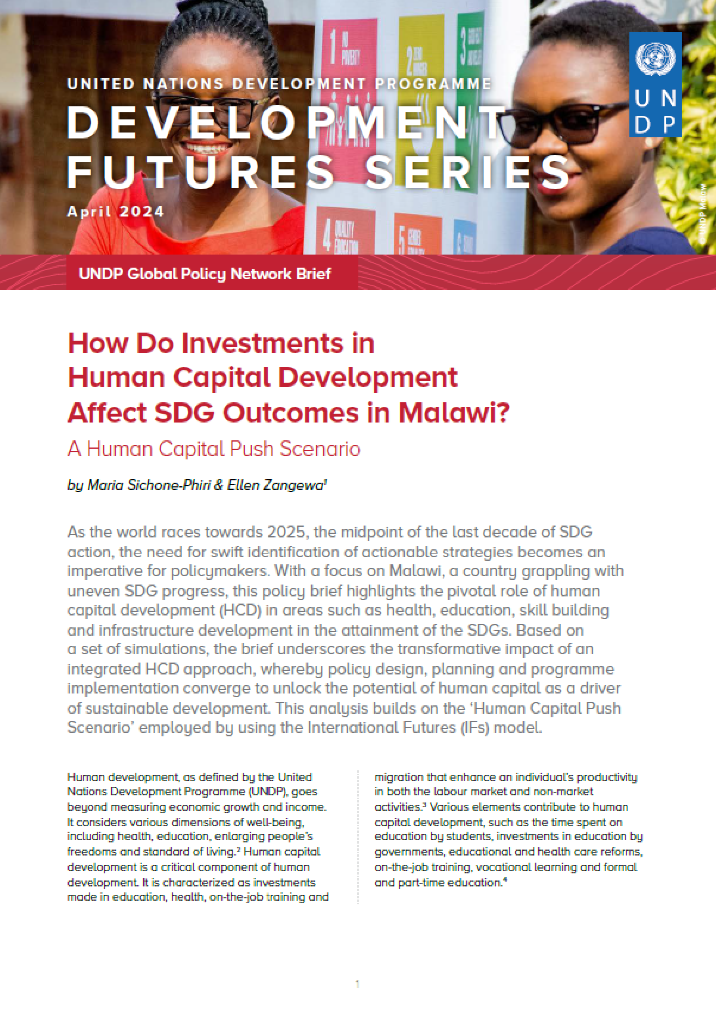 How Do Investments in Human Capital Development Affect SDG Outcomes in Malawi? A Human Capital ...