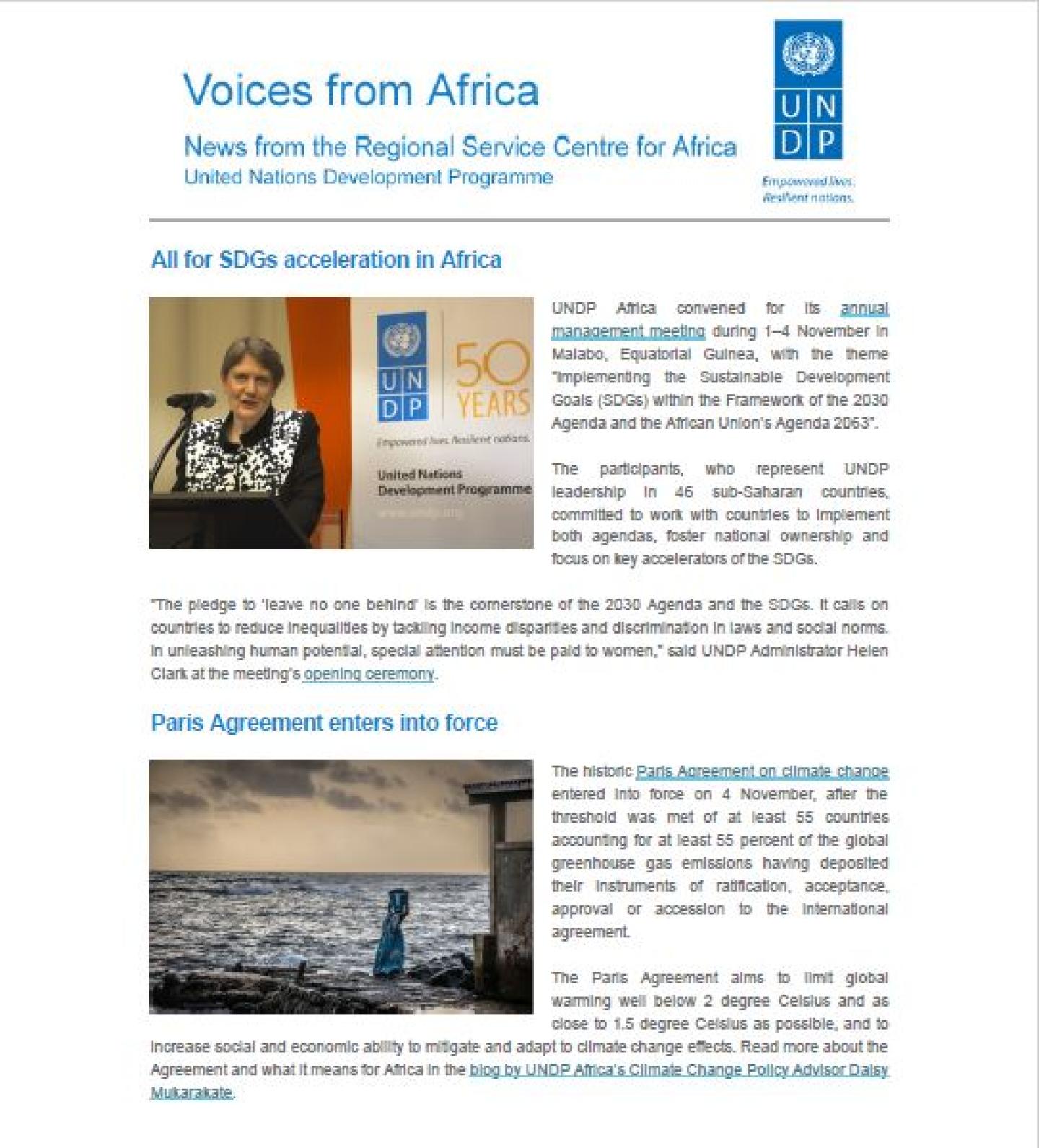 Voices from Africa - December 2016 | United Nations Development Programme